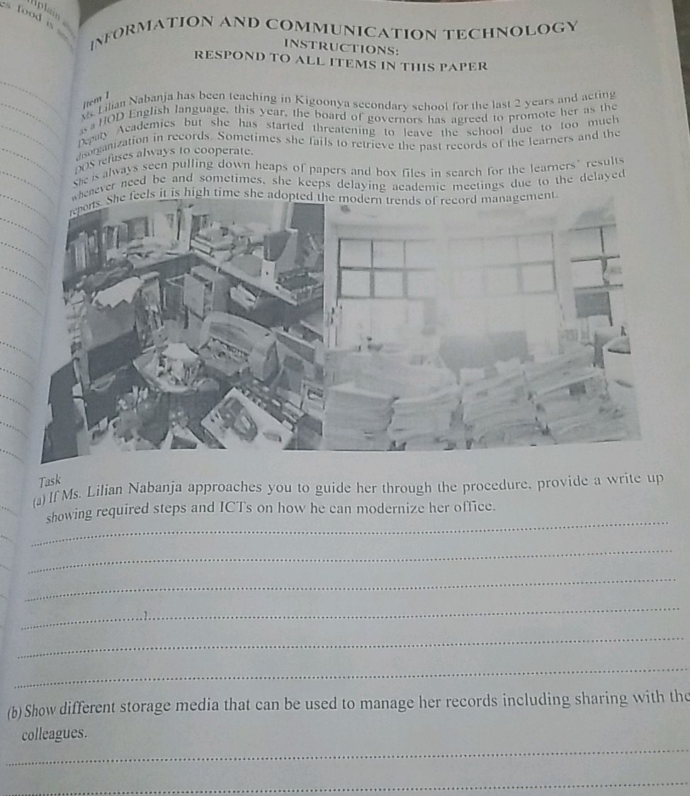 Task (a) If Ms. Lilian Nabanja approaches | StudyX