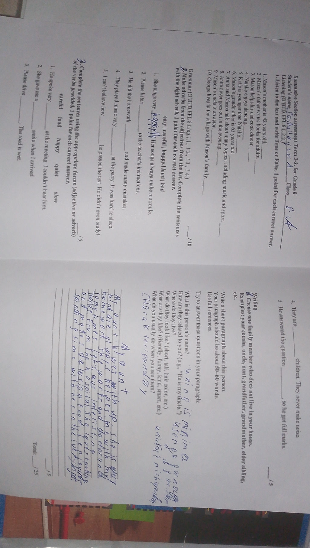 1. Listen to the text and write True or | StudyX