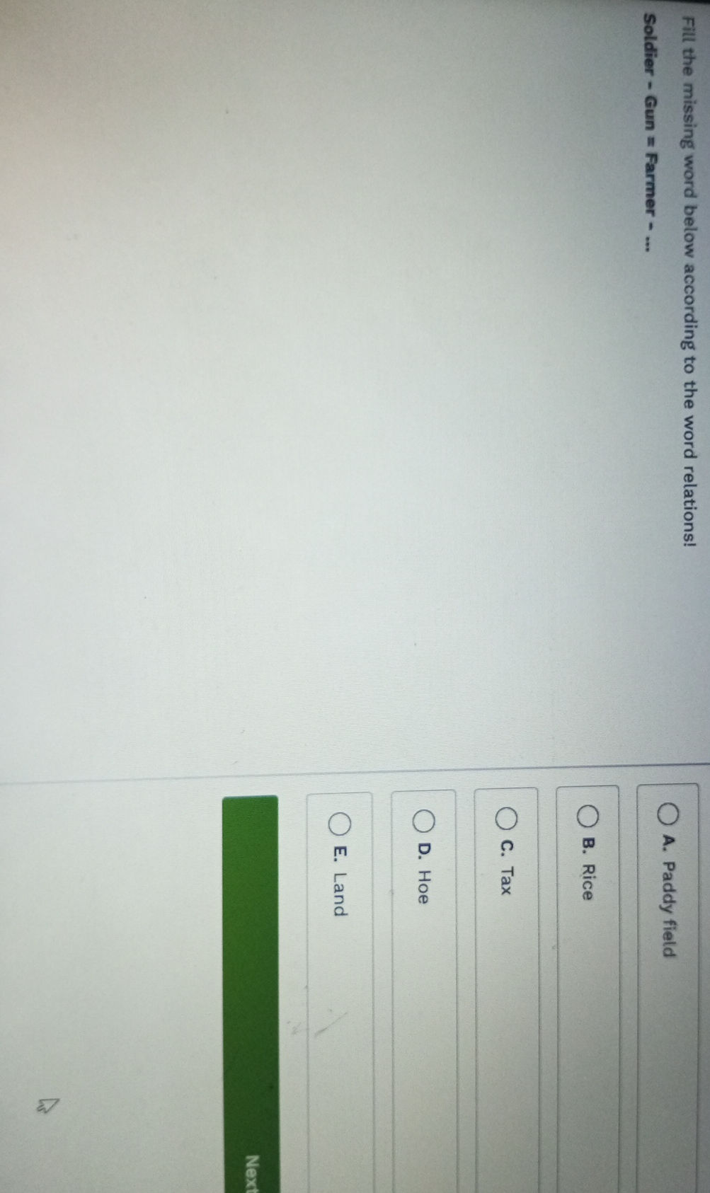 Fill the missing word below according to the | StudyX