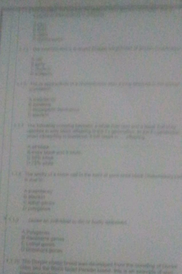 1.1.2 The inheritance of a character is a | StudyX