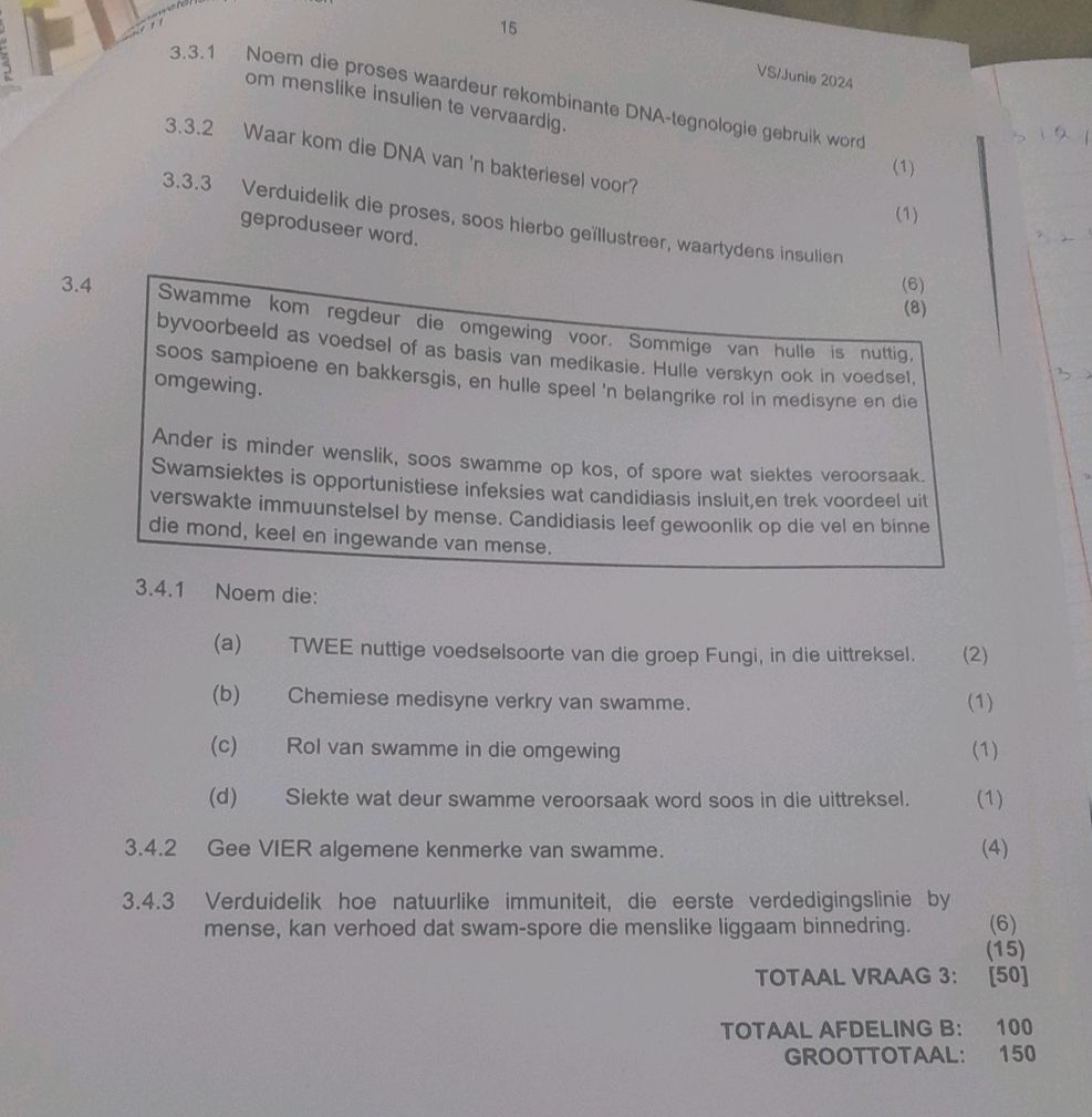 3.3.1 Noem die proses waardeur rekombinante | StudyX