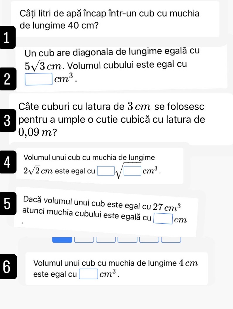 1. Câți litri de apă încap într-un cub cu | StudyX