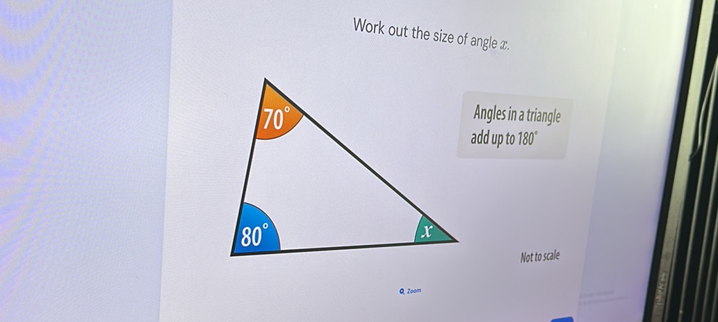Work out the size of angle *x*. Angles in a | StudyX