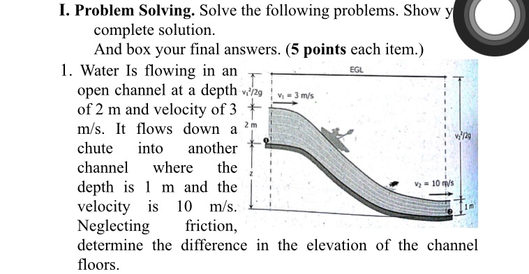 I. Problem Solving. Solve the following | StudyX