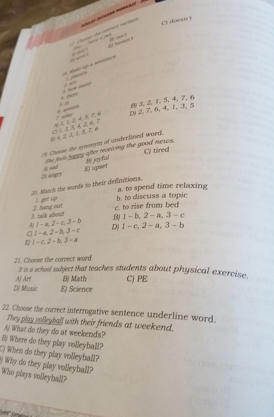 17. Choose the correct variant. She ____ | StudyX