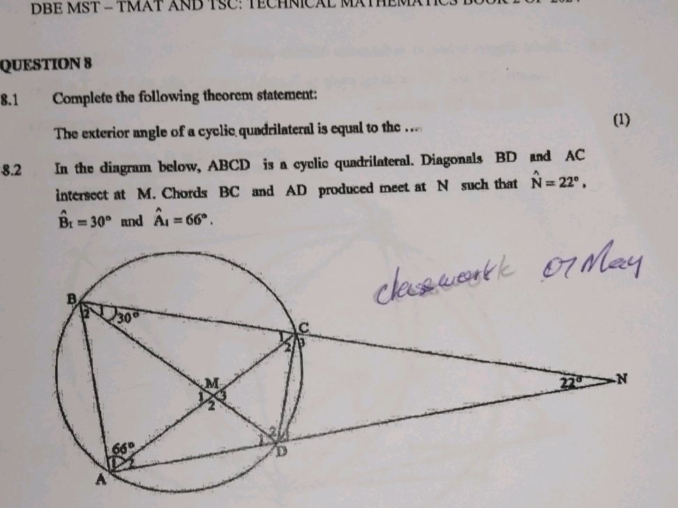 8.1 Complete the following theorem | StudyX