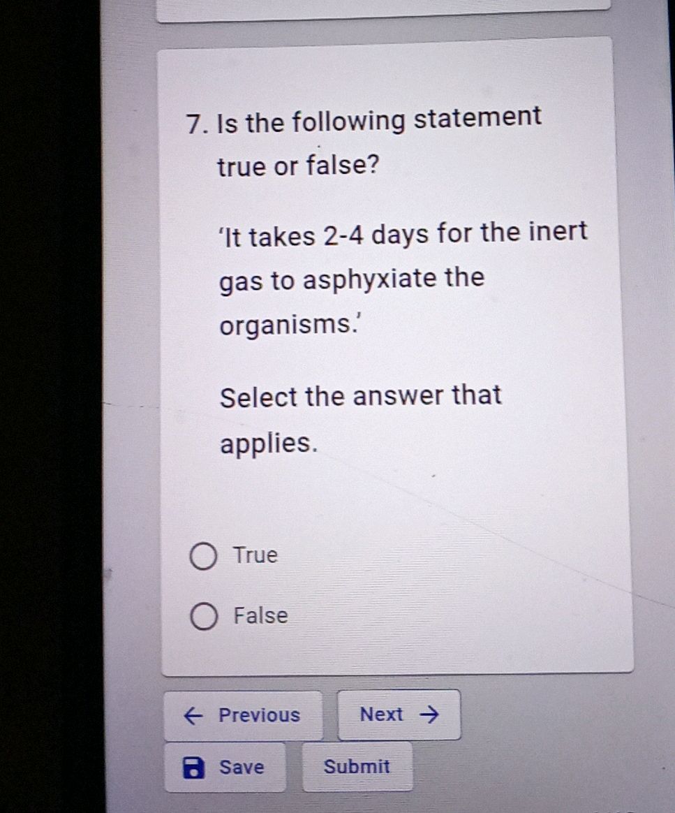 7. Is the following statement true or false? | StudyX