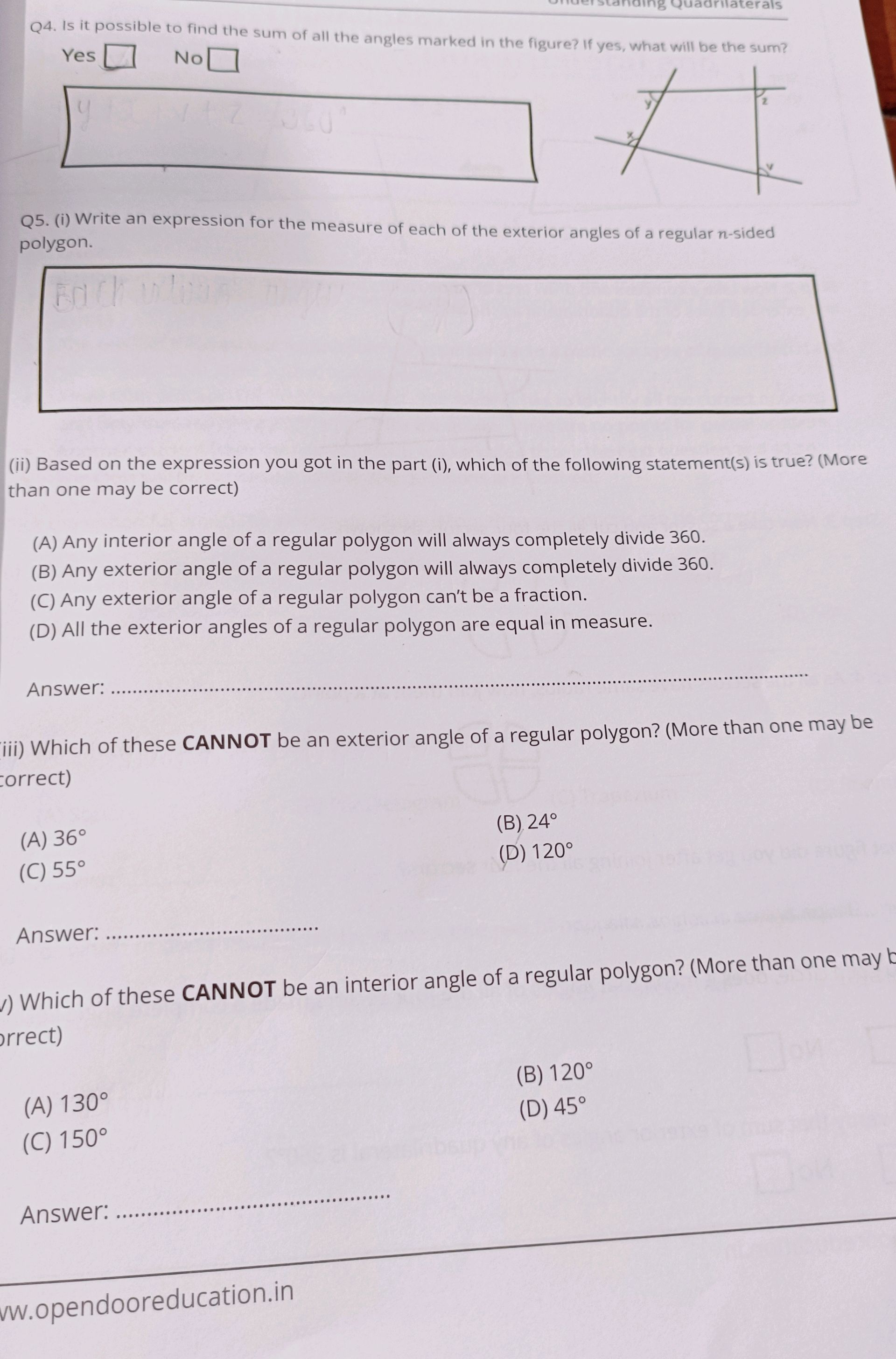 Q4. Is it possible to find the sum of all | StudyX