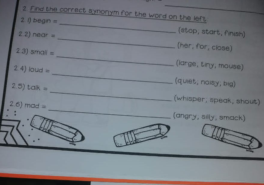 2. Find the correct synonym for the word on | StudyX