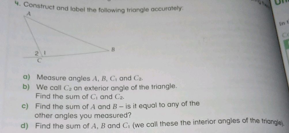 4. Construct and label the following | StudyX