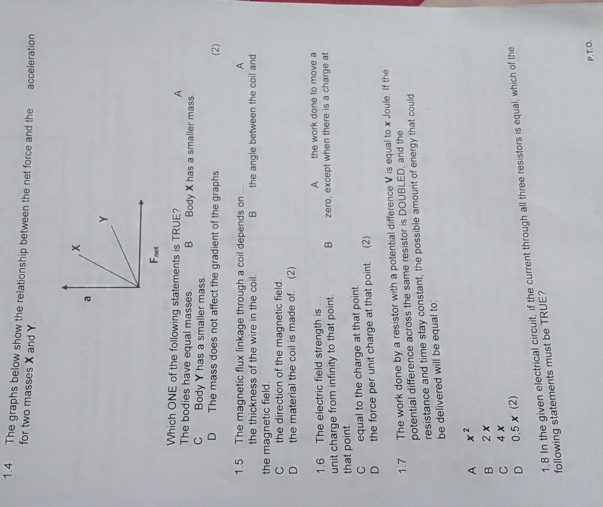 1.4 The graphs below show the relationship | StudyX