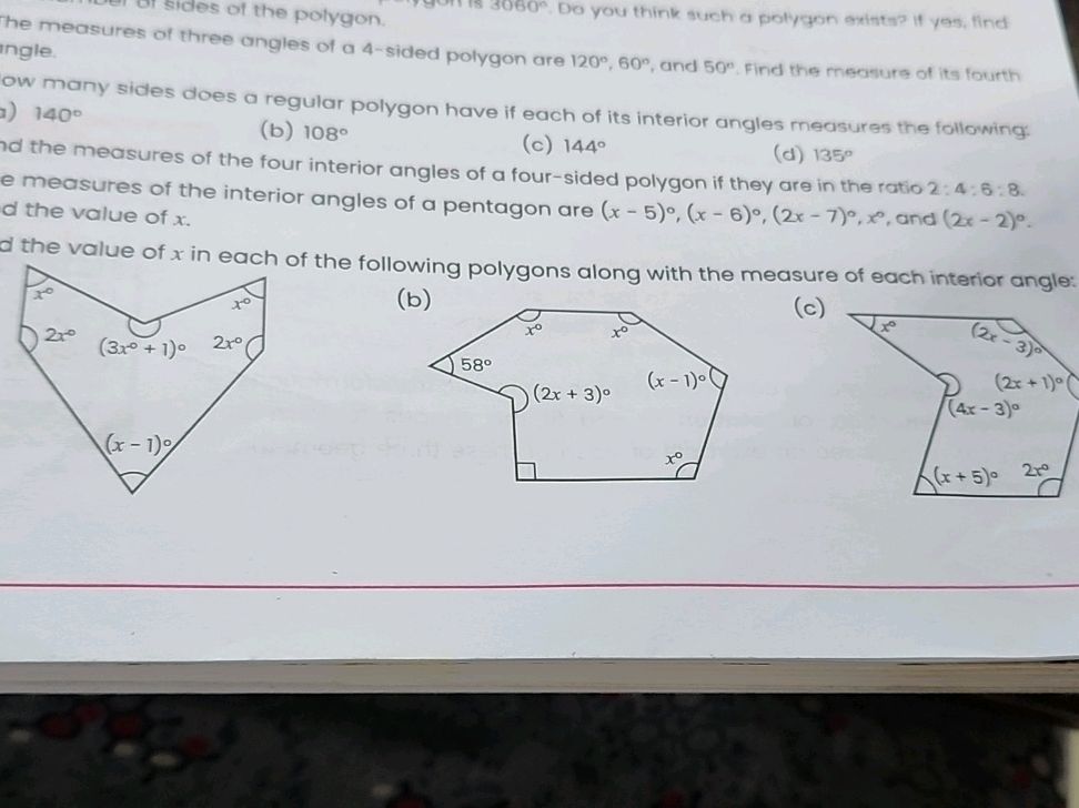 Find the measure of its fourth angle. How | StudyX