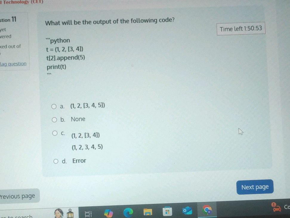 What will be the output of the following | StudyX