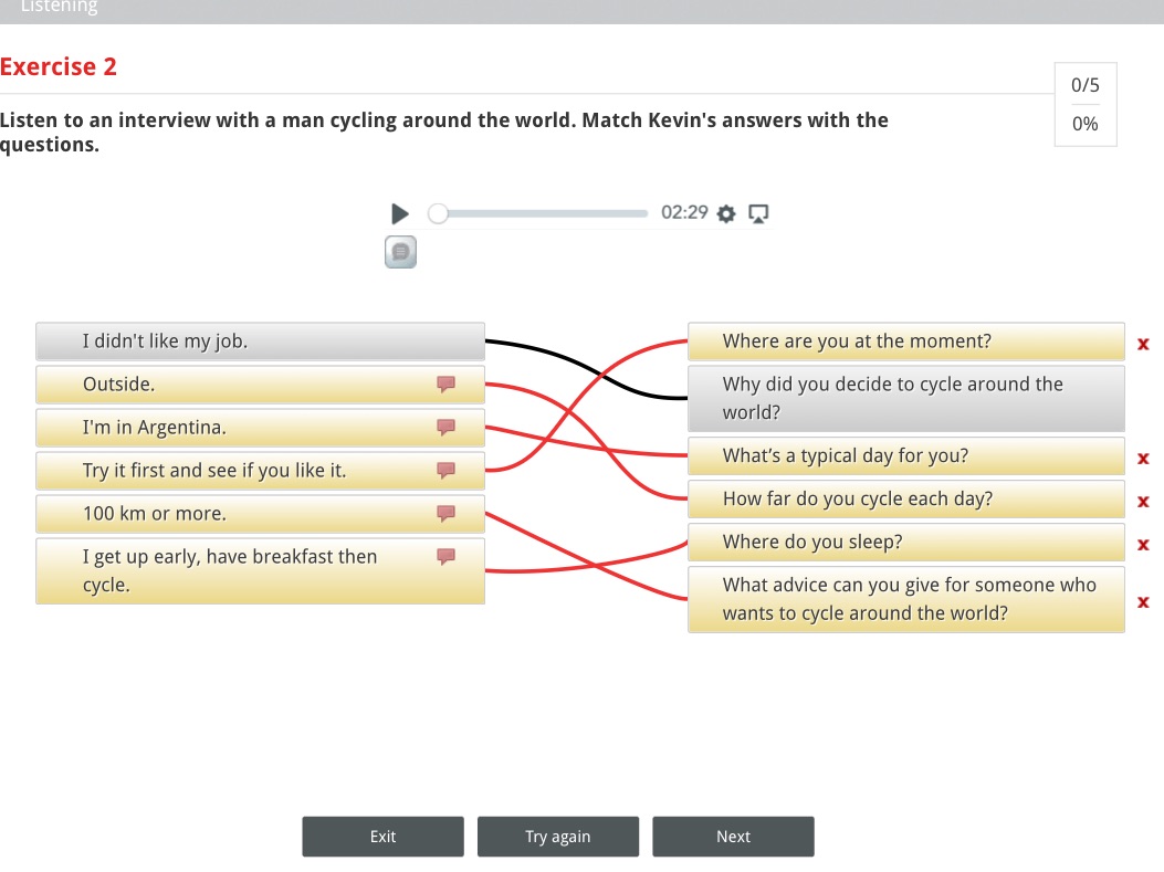Listen to an interview with a man cycling | StudyX