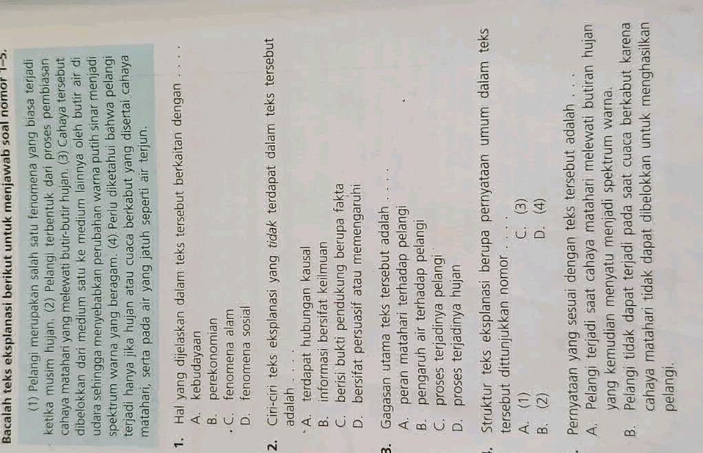 (1) Pelangi merupakan salah satu fenomena | StudyX