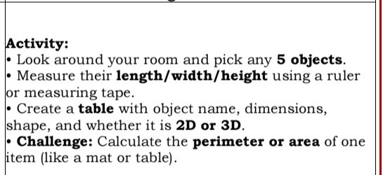 Activity: - Look around your room and pick | StudyX