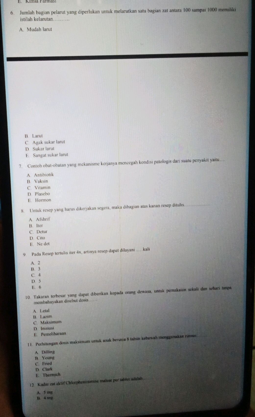 6. Jumlah bagian pelarut yang diperlukan | StudyX