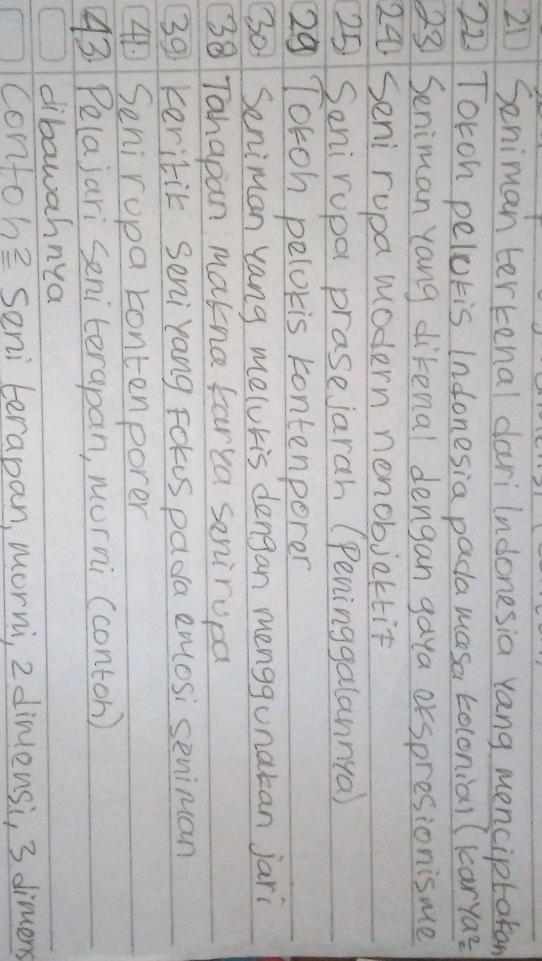 21 Seniman terkenal dari Indonesia yang | StudyX