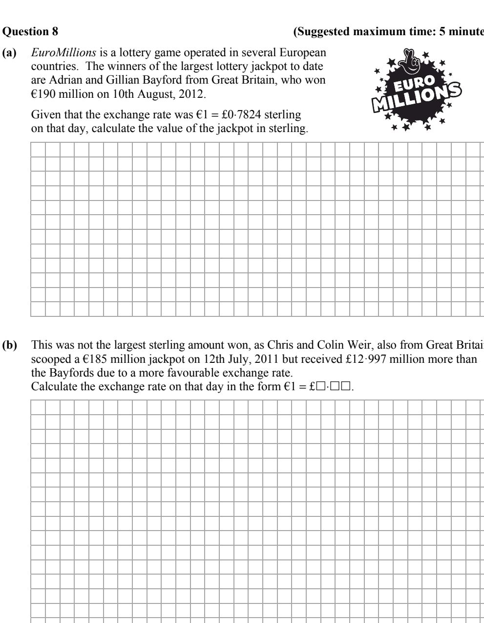(a) EuroMillions is a lottery game operated | StudyX