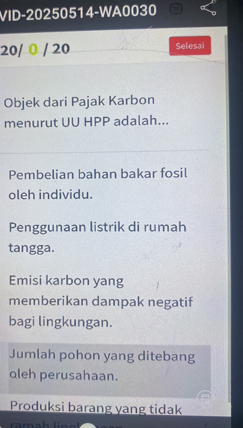 Objek dari Pajak Karbon menurut UU HPP | StudyX