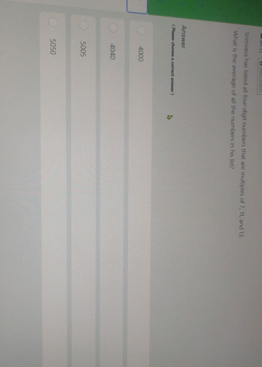 Srinivasa has listed all four-digit numbers | StudyX