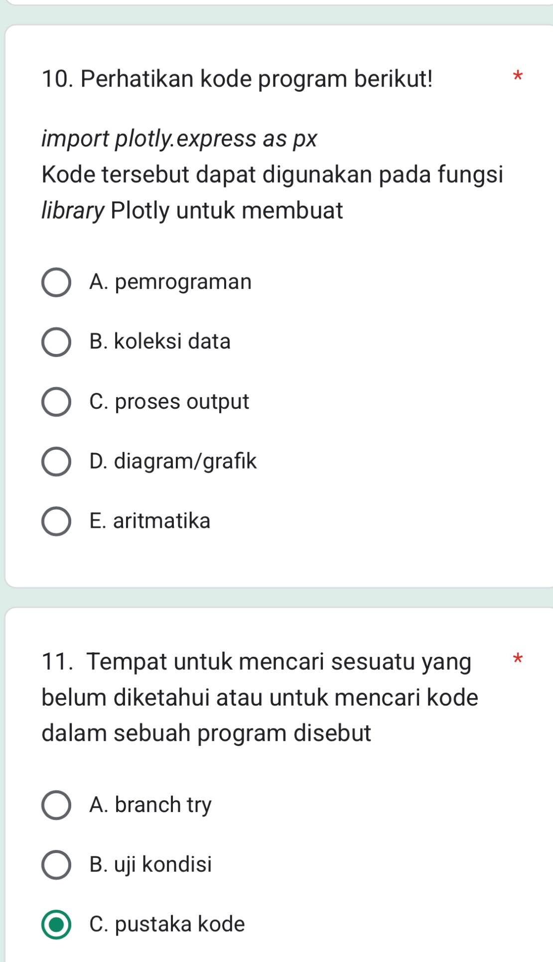 10. Perhatikan kode program berikut! import | StudyX