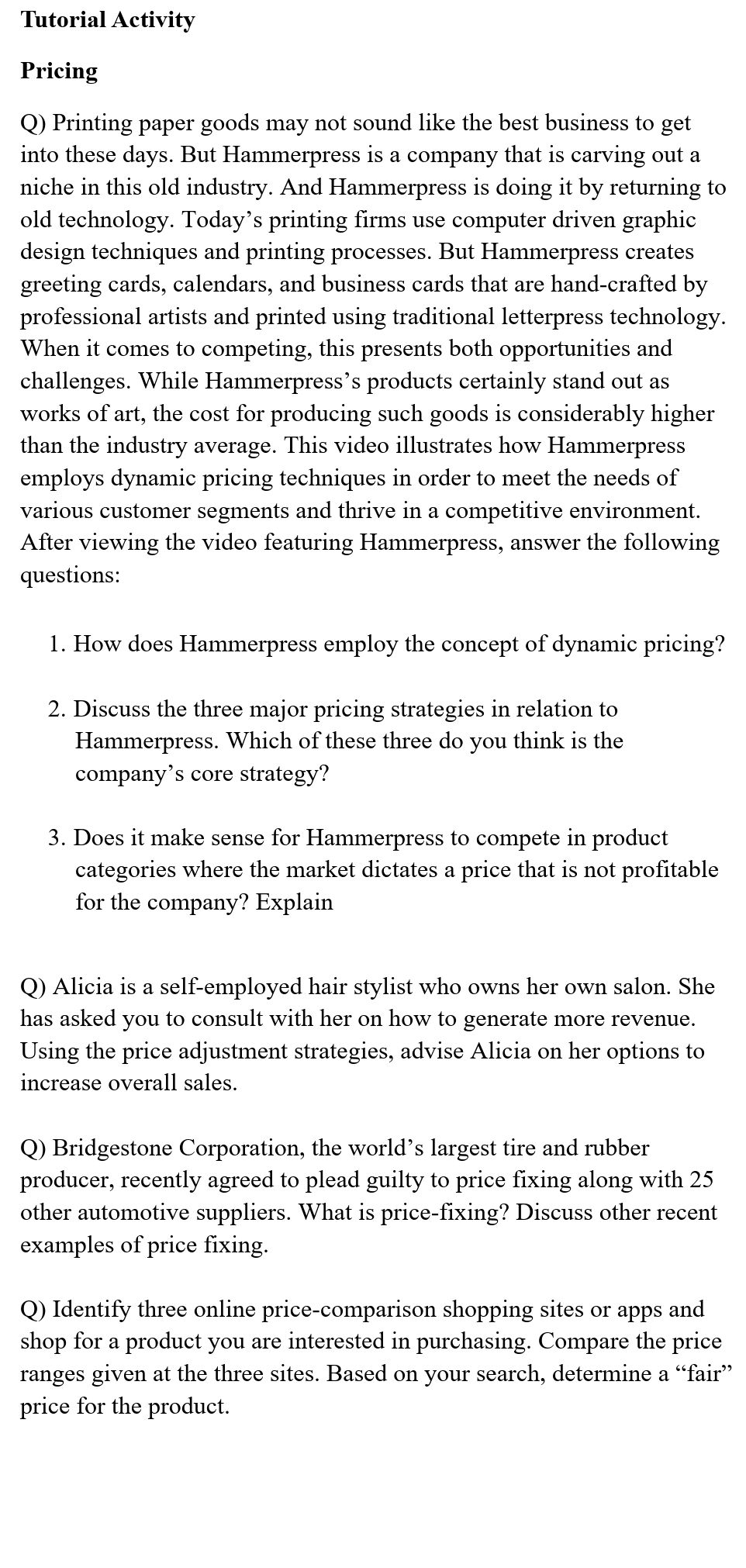 1. How does Hammerpress employ the concept | StudyX