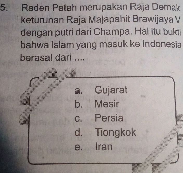 5. Raden Patah merupakan Raja Demak | StudyX