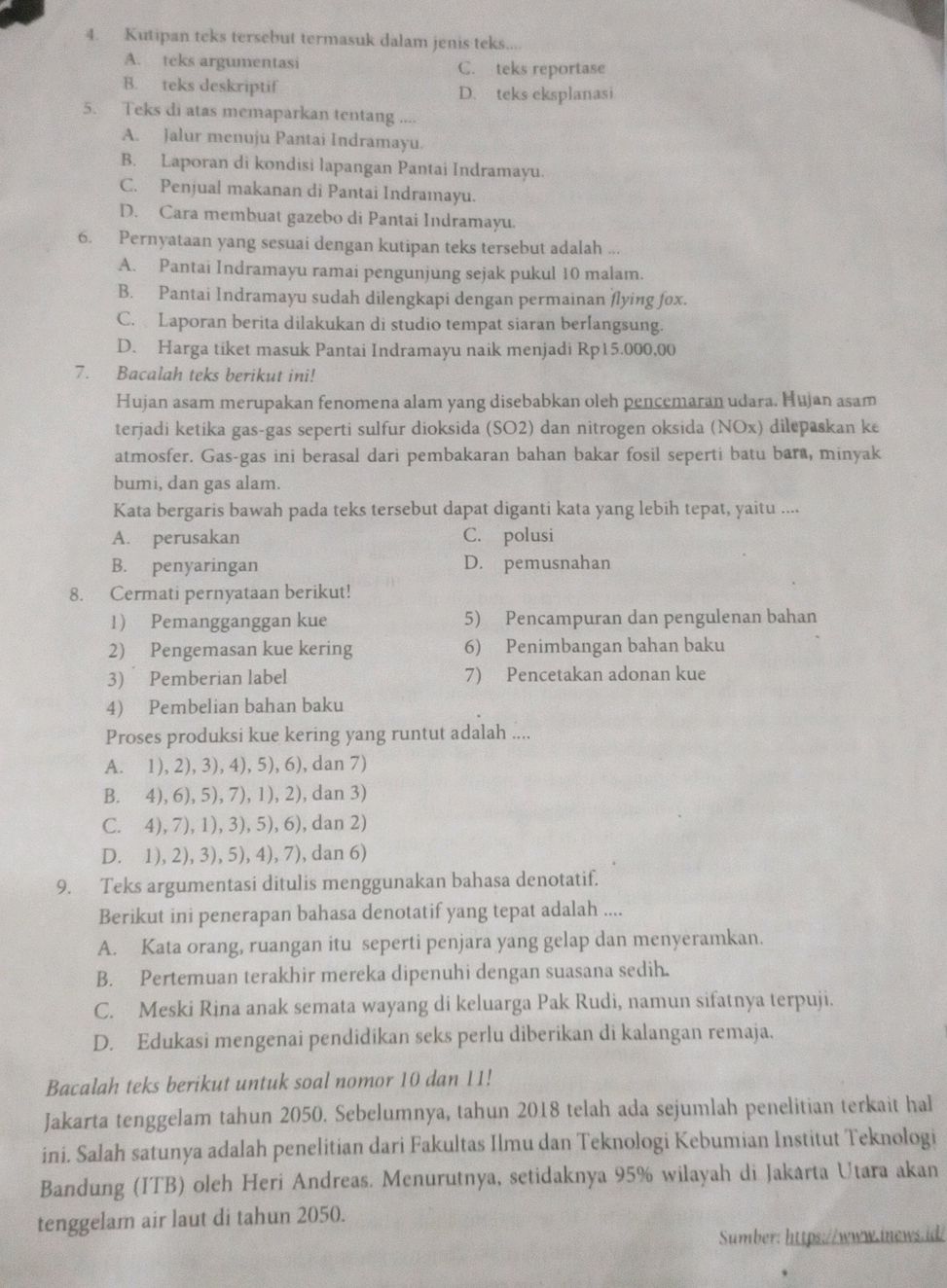 4. Kutipan teks tersebut termasuk dalam | StudyX