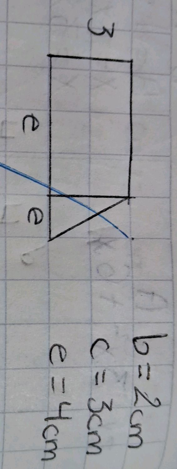 A rectangle with a diagonal and some side | StudyX