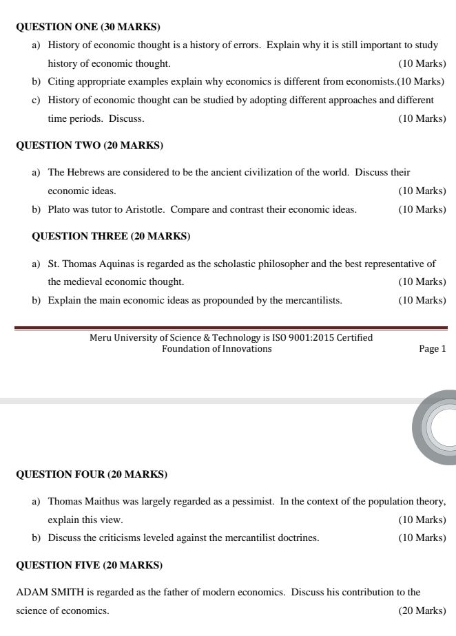 QUESTION ONE (30 MARKS) a) History of | StudyX