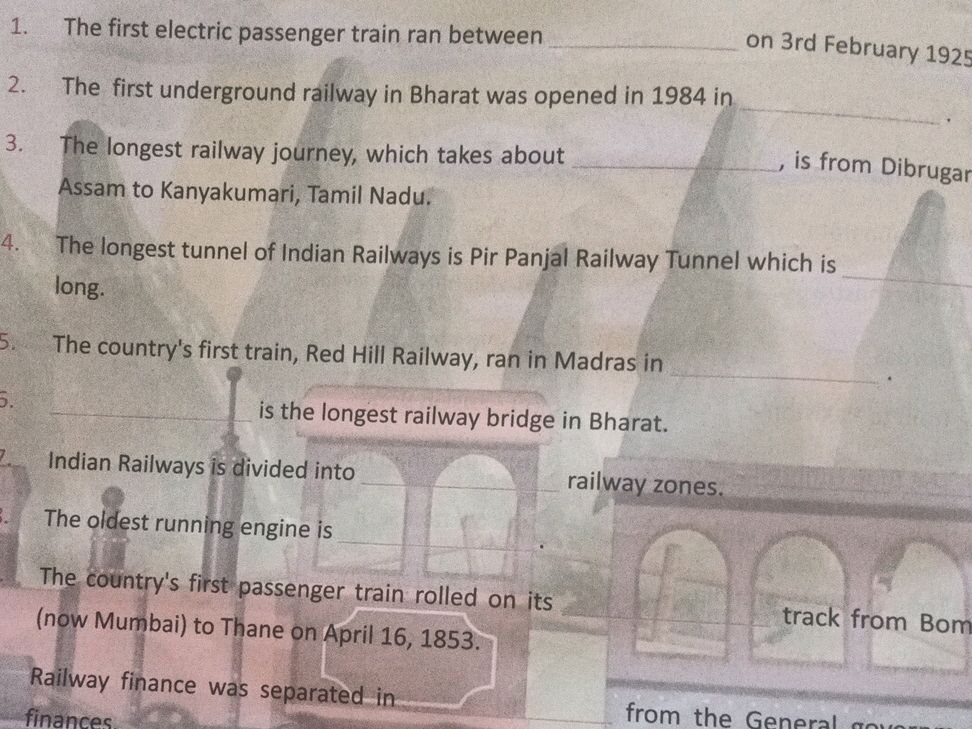 1. The first electric passenger train ran | StudyX