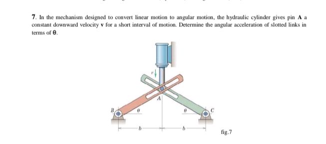 7. In the mechanism designed to convert | StudyX