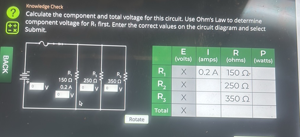 Calculate the component and total voltage | StudyX