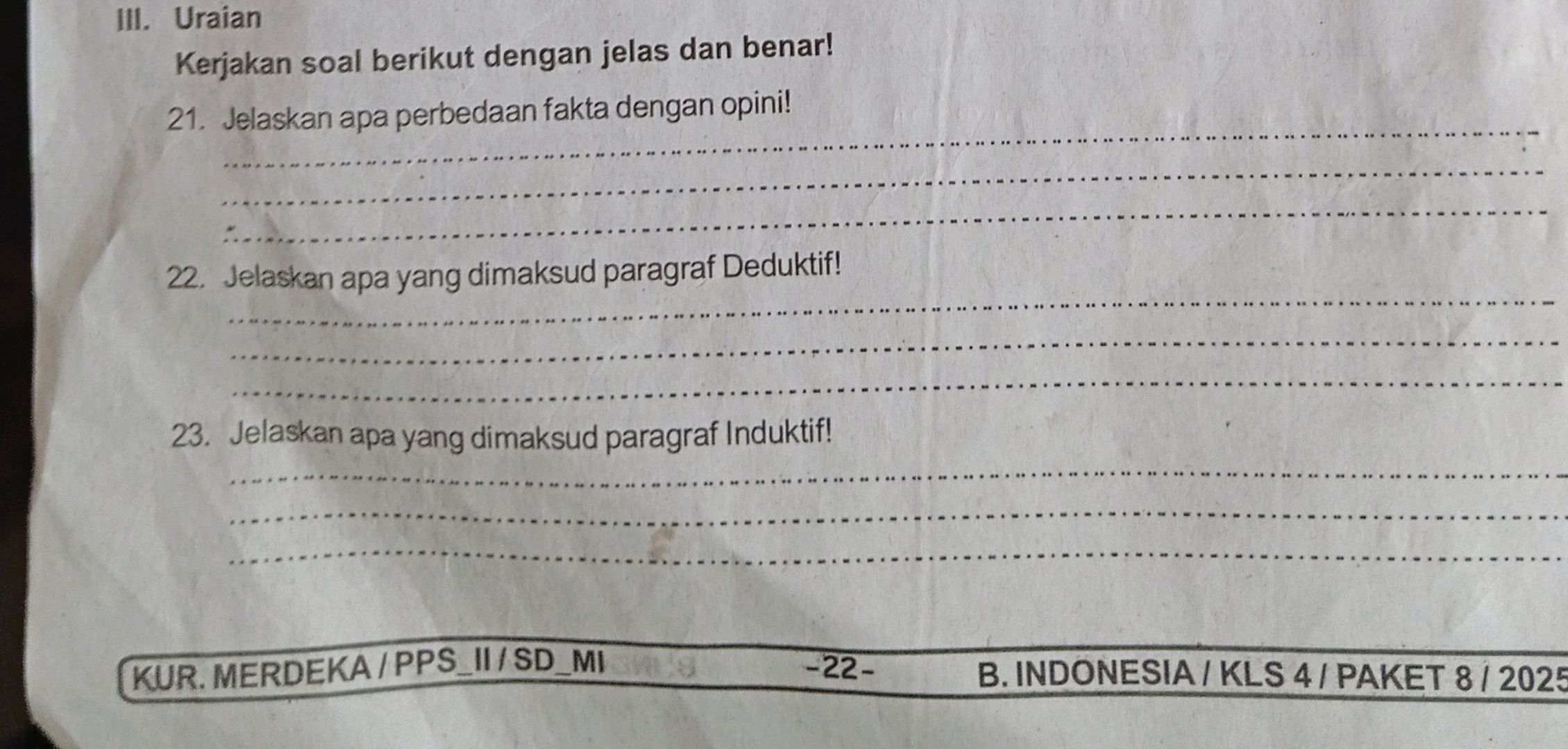 21. Jelaskan apa perbedaan fakta dengan | StudyX