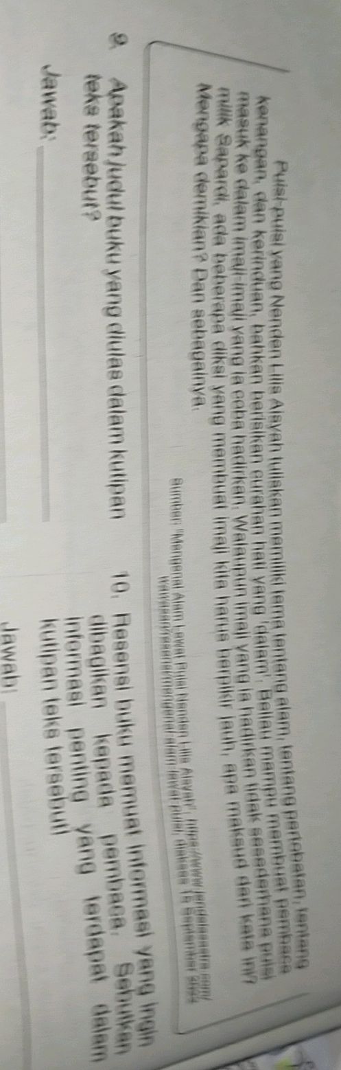 2. Apakah judul buku yang diulas dalam | StudyX