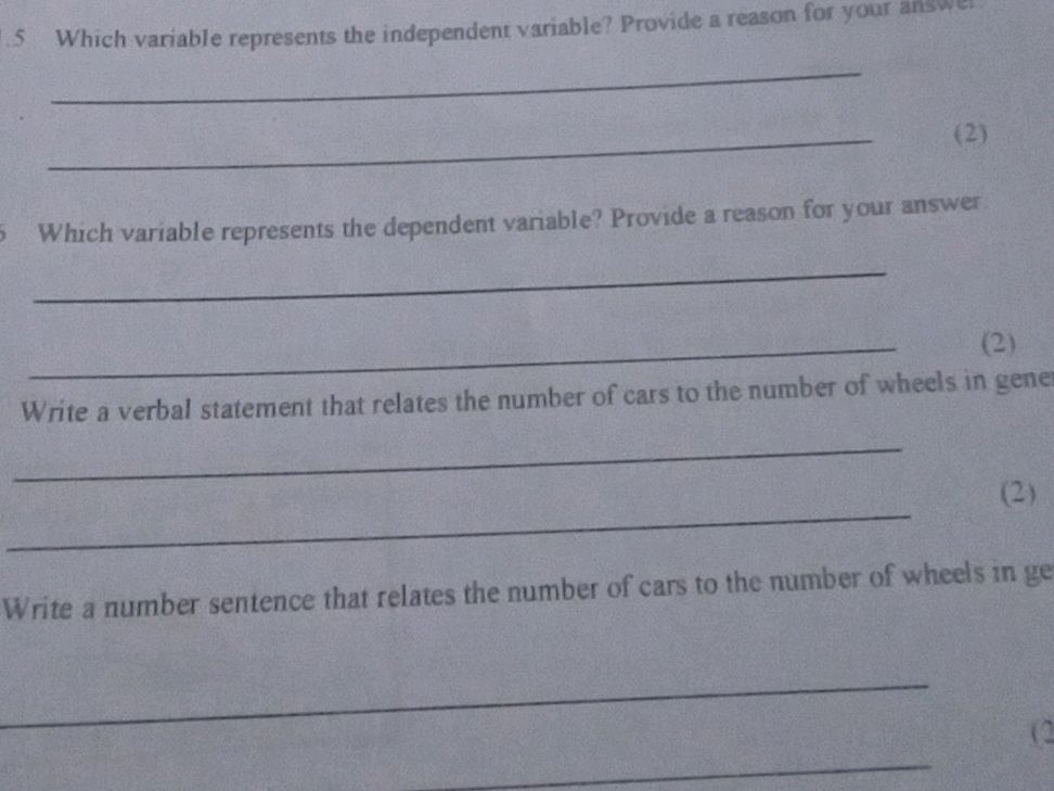 1. Which variable represents the | StudyX
