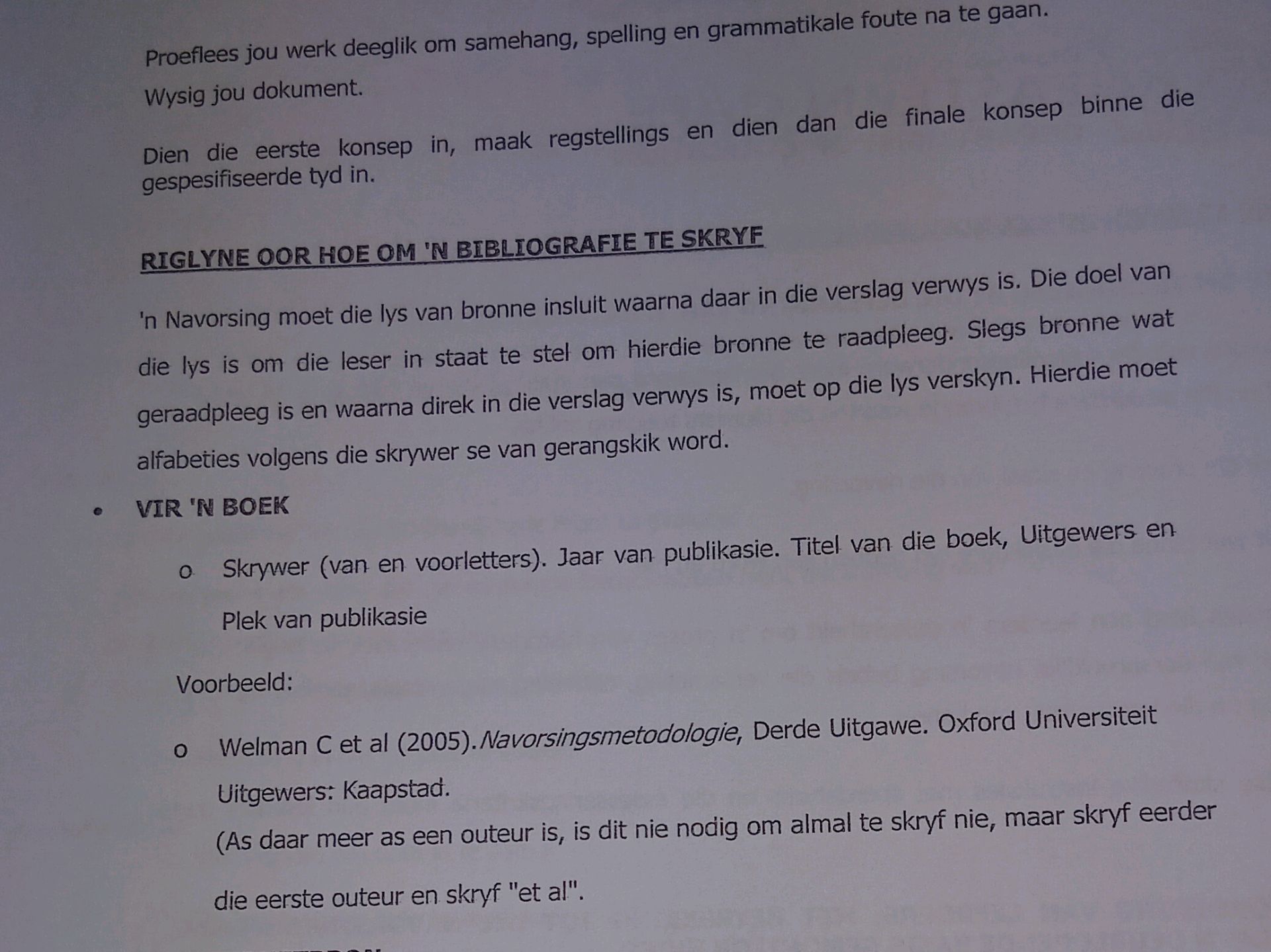 Proeflees jou werk deeglik om samehang, | StudyX