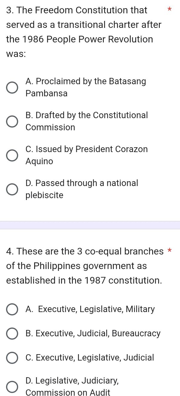 3. The Freedom Constitution that served as a | StudyX