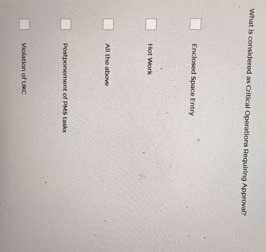 What is considered as Critical Operations | StudyX