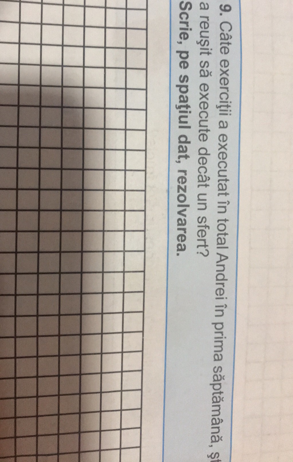 9. Câte exerciții a executat în total Andrei | StudyX
