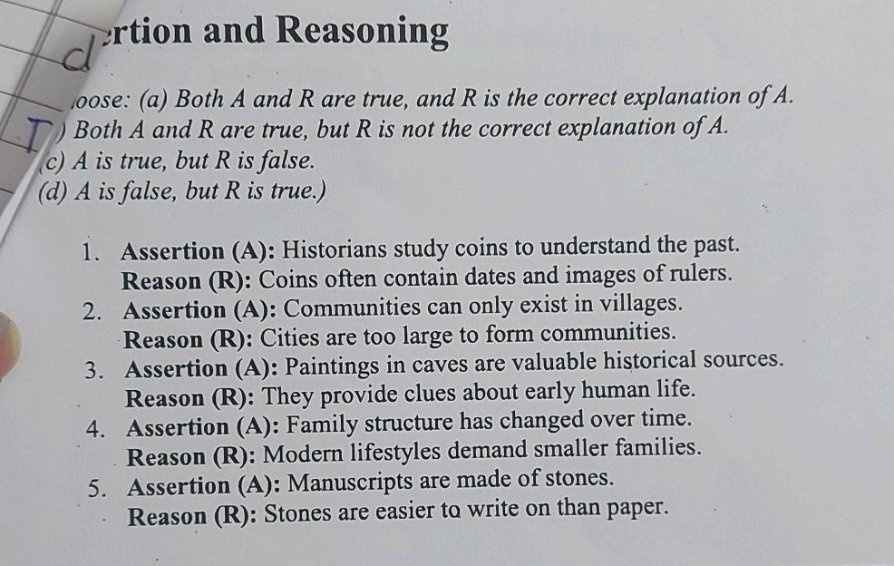 Choose: (a) Both A and R are true, and R is | StudyX