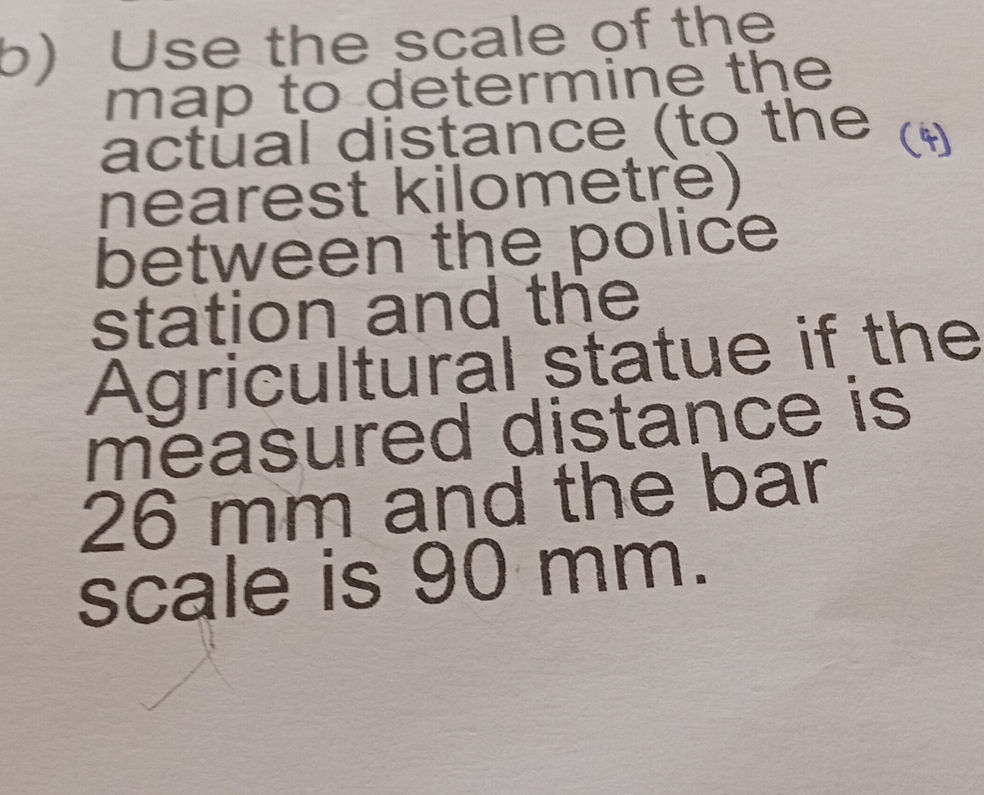 Use the scale of the map to determine the | StudyX