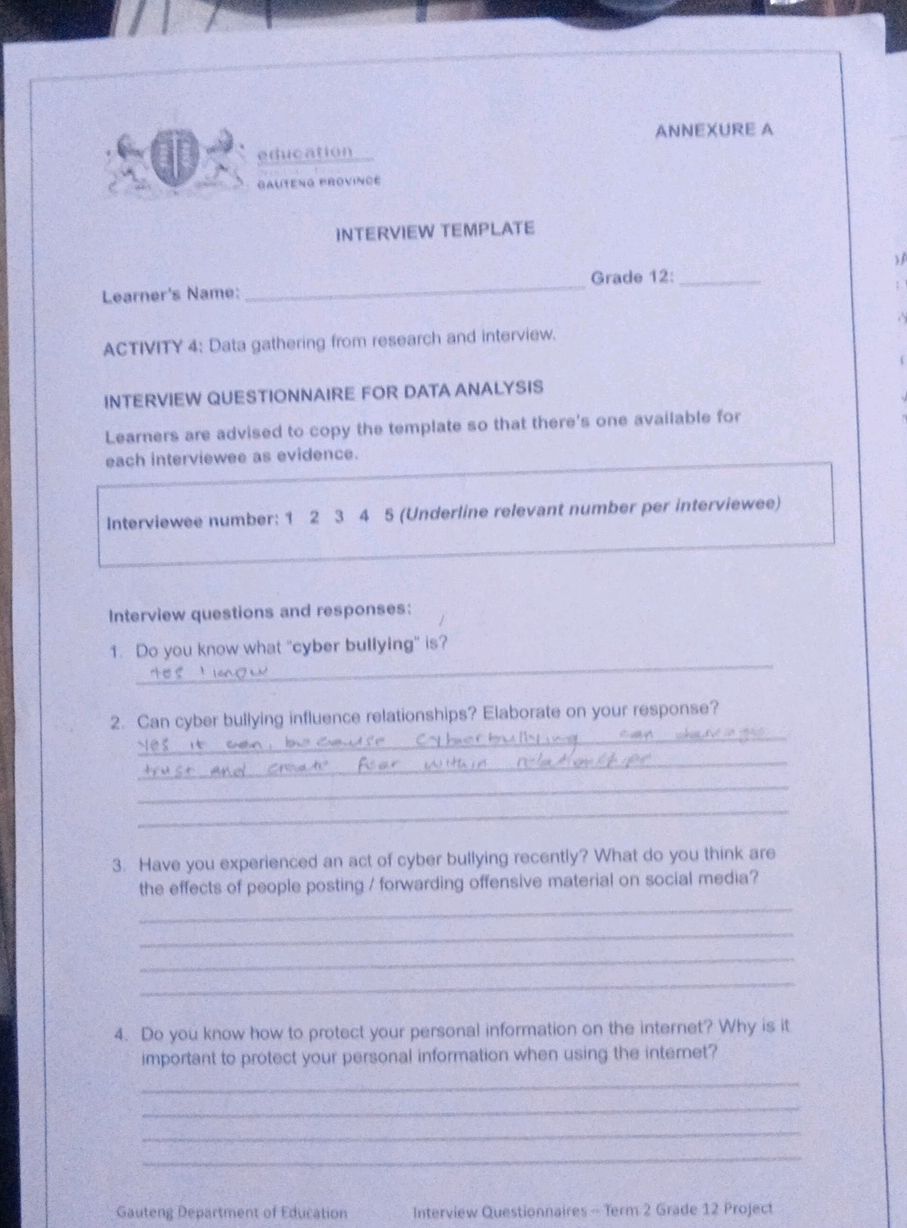 Interview questions and responses: 1. Do | StudyX
