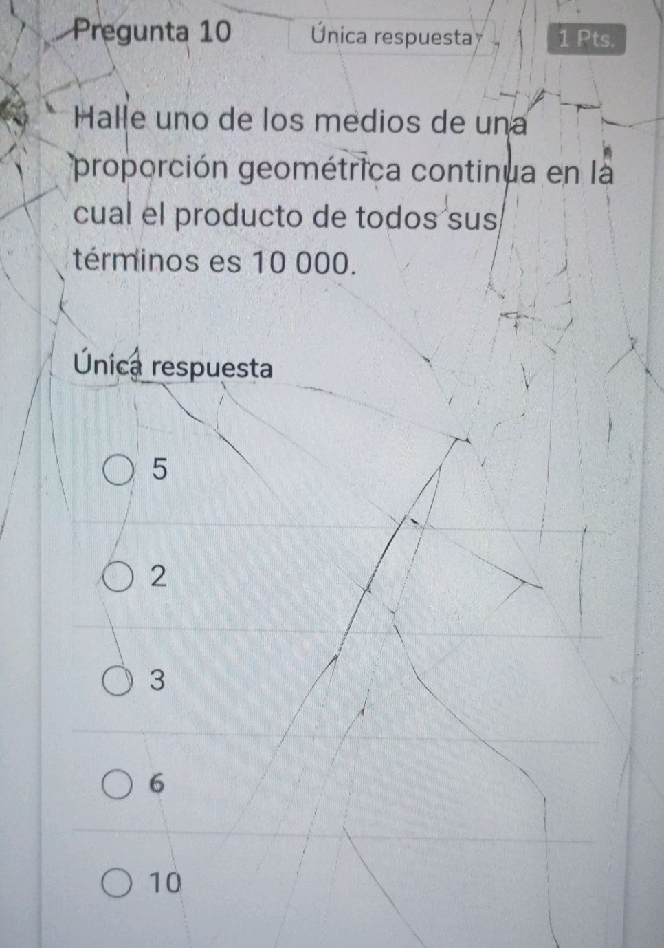 Halle uno de los medios de una proporción | StudyX