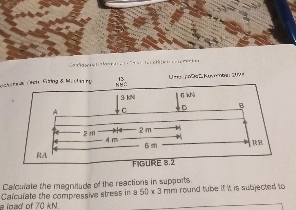 Calculate the magnitude of the reactions in | StudyX
