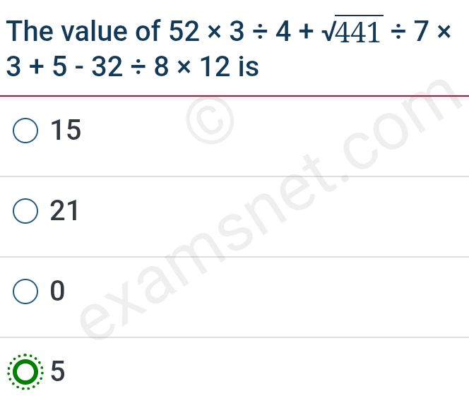 The value of $52 3 4 + {441} 7 3 + | StudyX