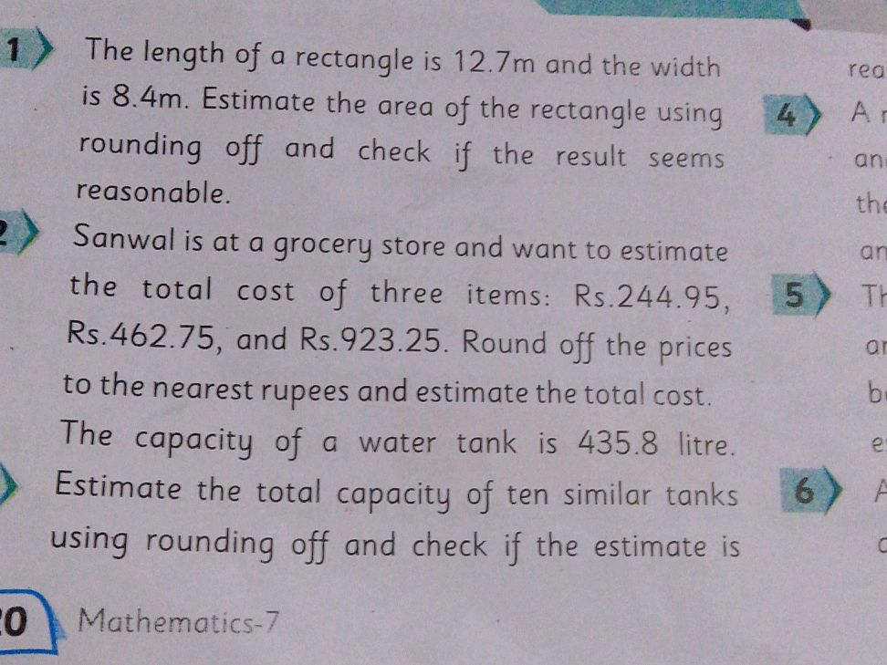 1. The length of a rectangle is 12.7m and | StudyX