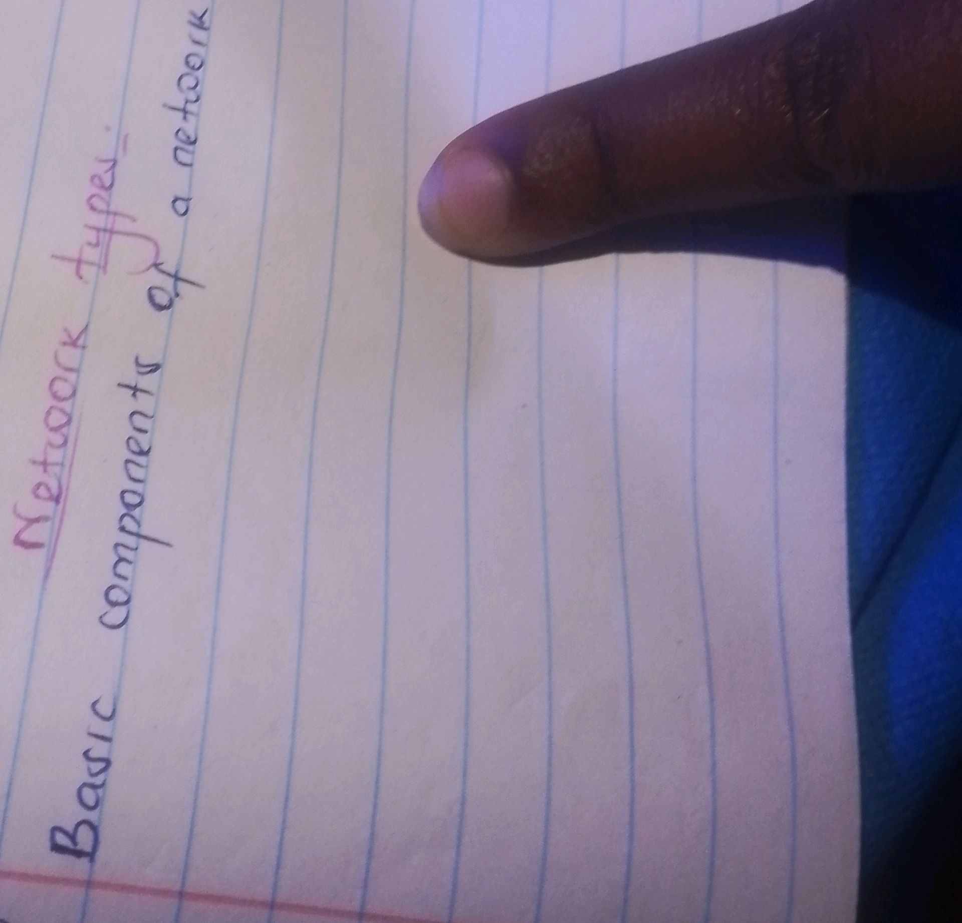 Network types. Basic components of a network | StudyX