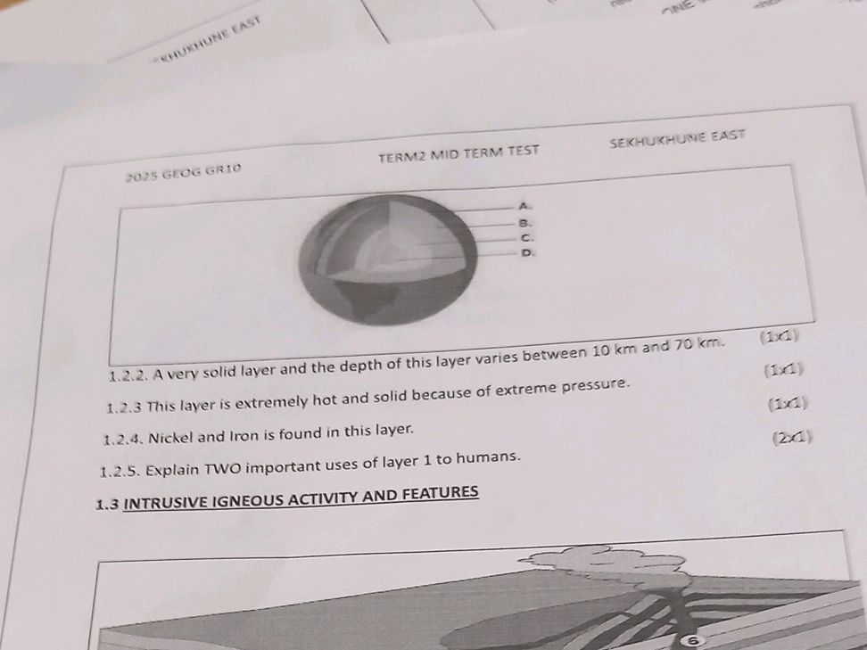 1.2.2. A very solid layer and the depth of | StudyX